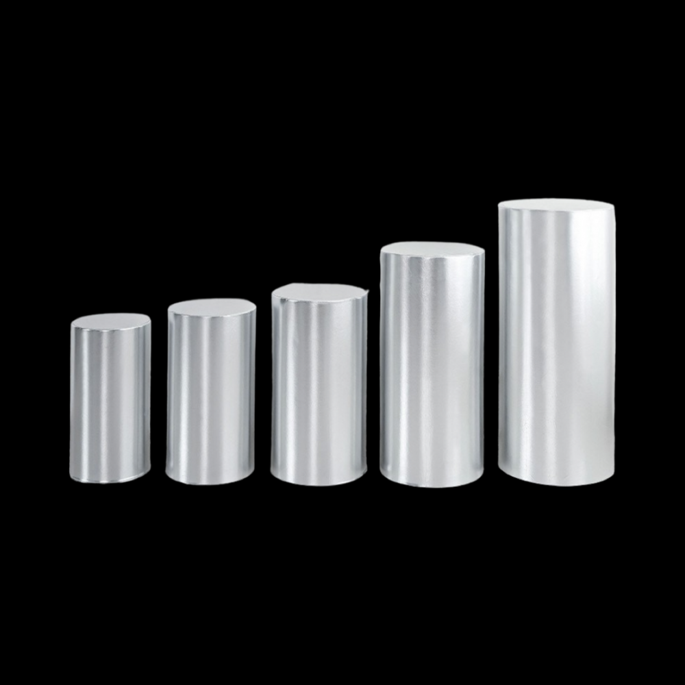 Elastic Plinth Cover Bright Sliver (5PCS) NZ$49.00 - newbrightparty